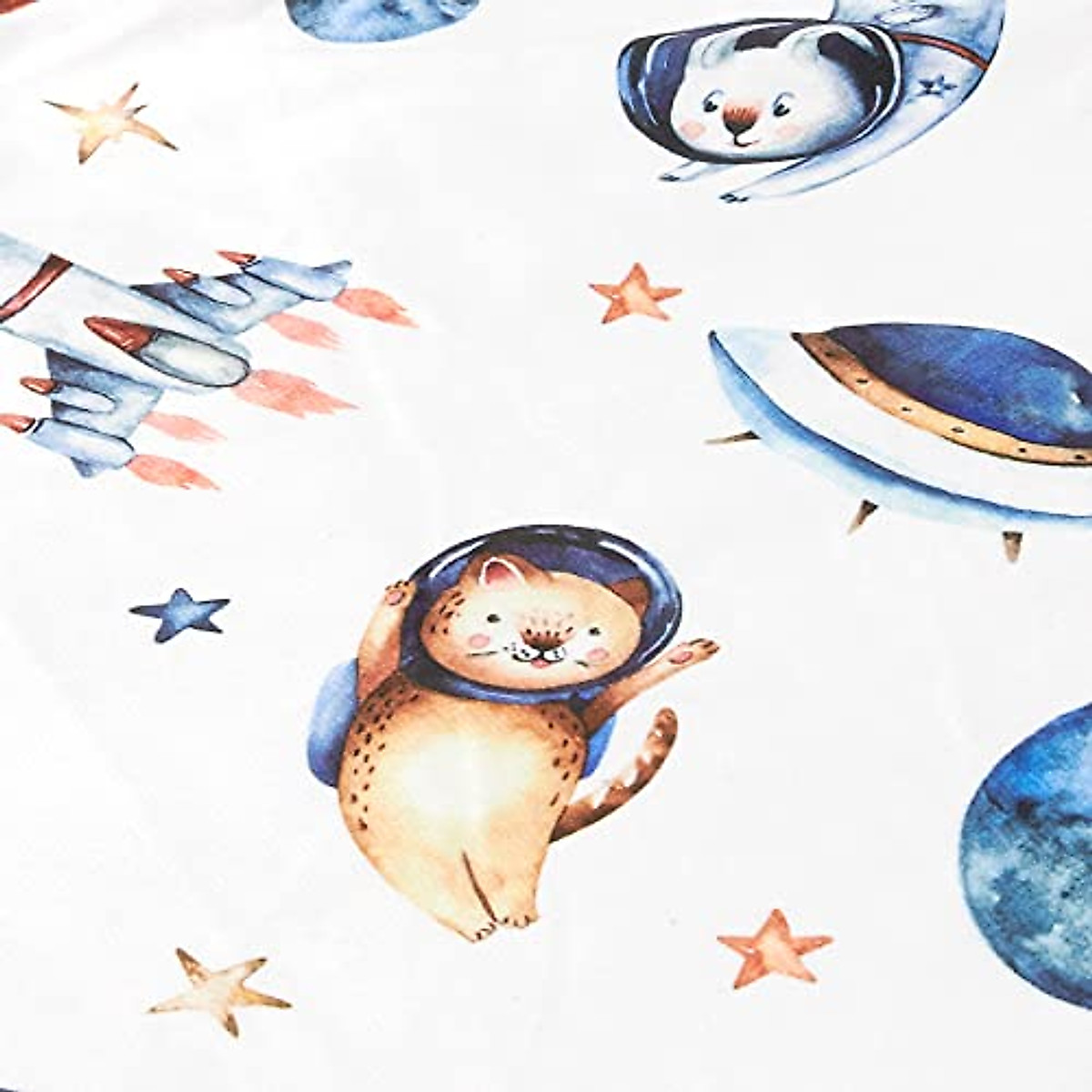 Jaxson's World Watercolor Outer Space Baby Blanket | 30x40 Inches | Minky Fleece