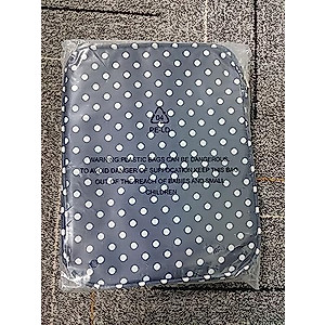 Narwey Travel Makeup Bag with Brush Compartments，Portable Cosmetic Bag，Make up Bag Makeup Organizer Case with Brush Storage for Women(Blue Polka Dot)