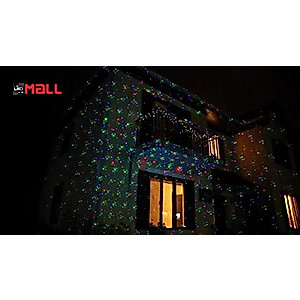 LedMall Christmas Laser Projector Lights Outdoor, Motion Firefly Red, Green and Blue with Remote Control and Security Lock