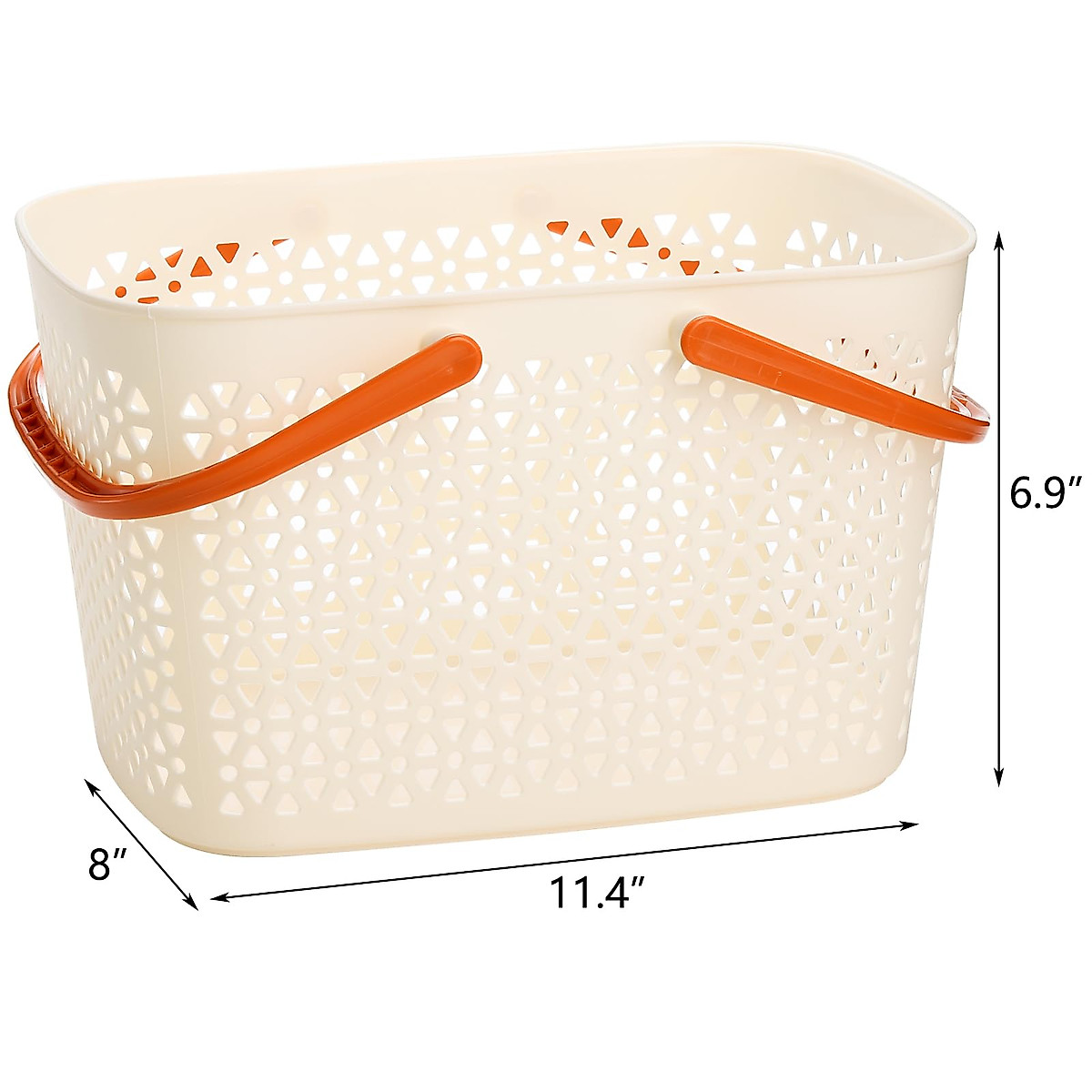 Hedume 2 Pack Portable Shower Caddy Basket, Plastic Organizer Storage Tote with Handle, Plastic Storage Caddy Basket for Bathroom, College, Dorm, Kitchen, Camp, Gym, Garden, Cleaning Supplies