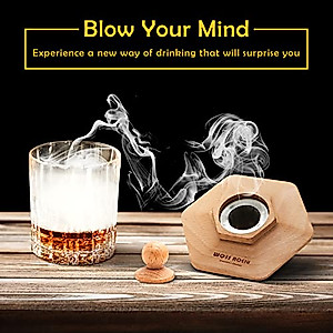 Cocktail Smoker Kit with Torch - Upgraded Torch Old Fashioned Bourbon Whiskey Smoker Kit with 4 Flavors of Wood Chips, Unique Gifts for Men, Whiskey Lover, Husband and Dad. Premium Gift Box