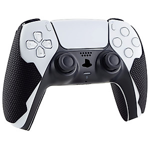 eXtremeRate PlayVital Anti-Skid Sweat-Absorbent Controller Grip for ps5, Professional Textured Soft Rubber Pads Handle Grips for ps5 Controller with Shoulder Button Trigger Stickers - Mecha Edition