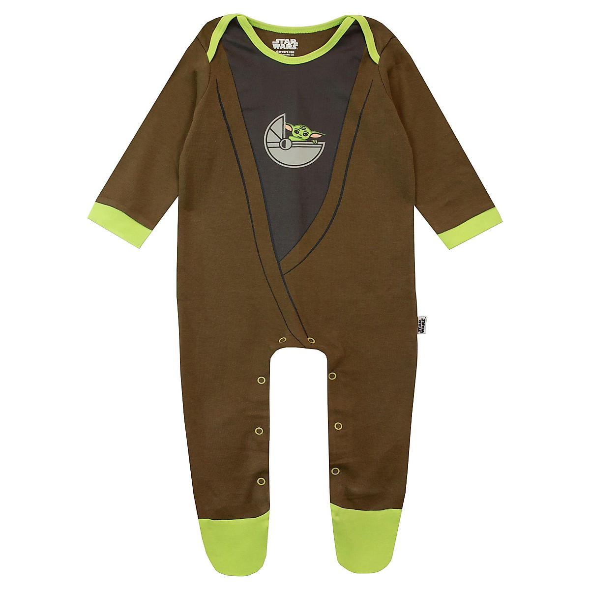 STAR WARS Baby Boys Sleepsuit and Hat Set The Mandalorian Baby Yoda Multicolured 9-12 Months