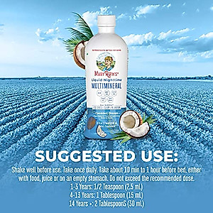 MaryRuth Organics Nighttime Liquid Multimineral Supplement | Sugar Free | Natural Sleep Support for Adults & Kids | Magnesium, Calcium & MSM | Coconut Flavor | Vegan | Gluten Free | 32 Servings