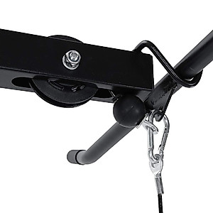 Debonla Body LAT Pull Down Machine Low Bar Cable Fitness Training Weigh Home Gym Sports Black Max 395lb