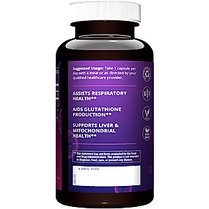 MRM Nutrition N-Acetyl-Cysteine (NAC) 600mg | Antixoidant | Resipratory Health | Liver Health | Mitochondrial Health | Vegan + Gluten-Free | 60 Servings