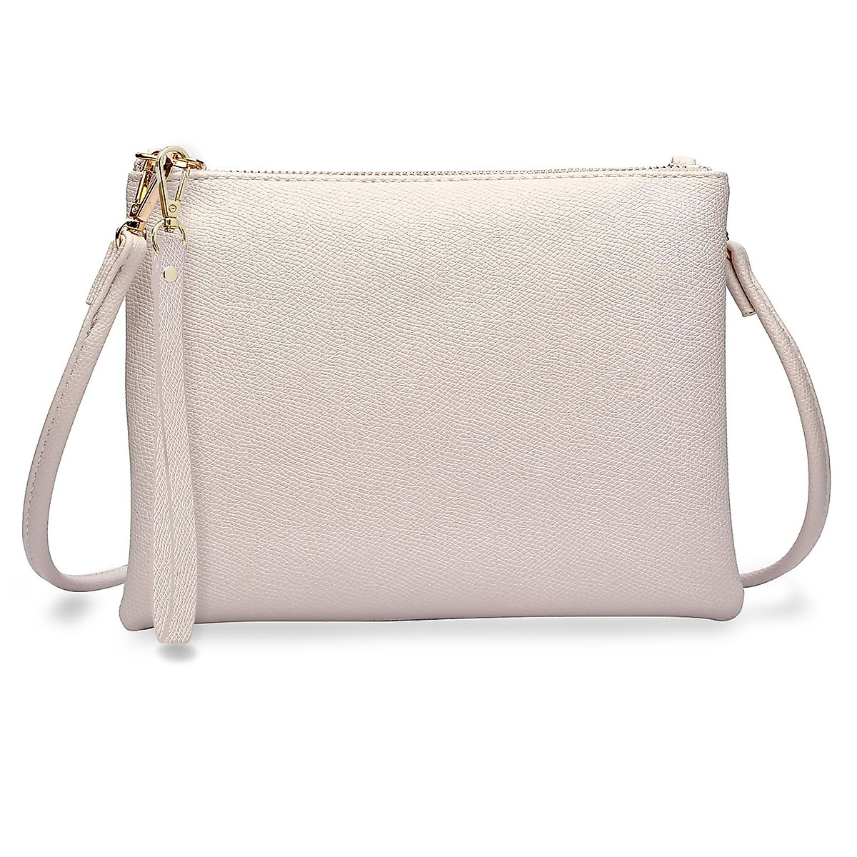 AMELIE GALANTI womens small crossbody strap handbag bag,Soft Leather Fabric Delicate Durable Fashion Design (Cream)