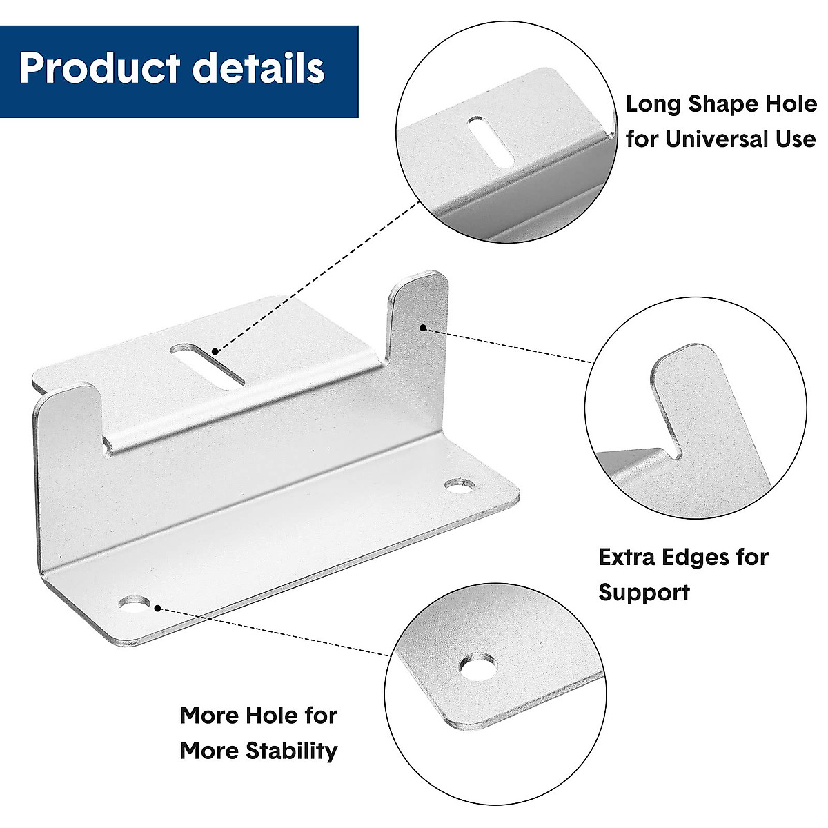 Konohan 10 Set Solar Panel Mounting Brackets Z Bracket Aluminum Solar Panel Mounting Brackets Kit with Nuts and Bolts for RV, Boat, Wall, Caravans, Yacht and Other Gird Installation