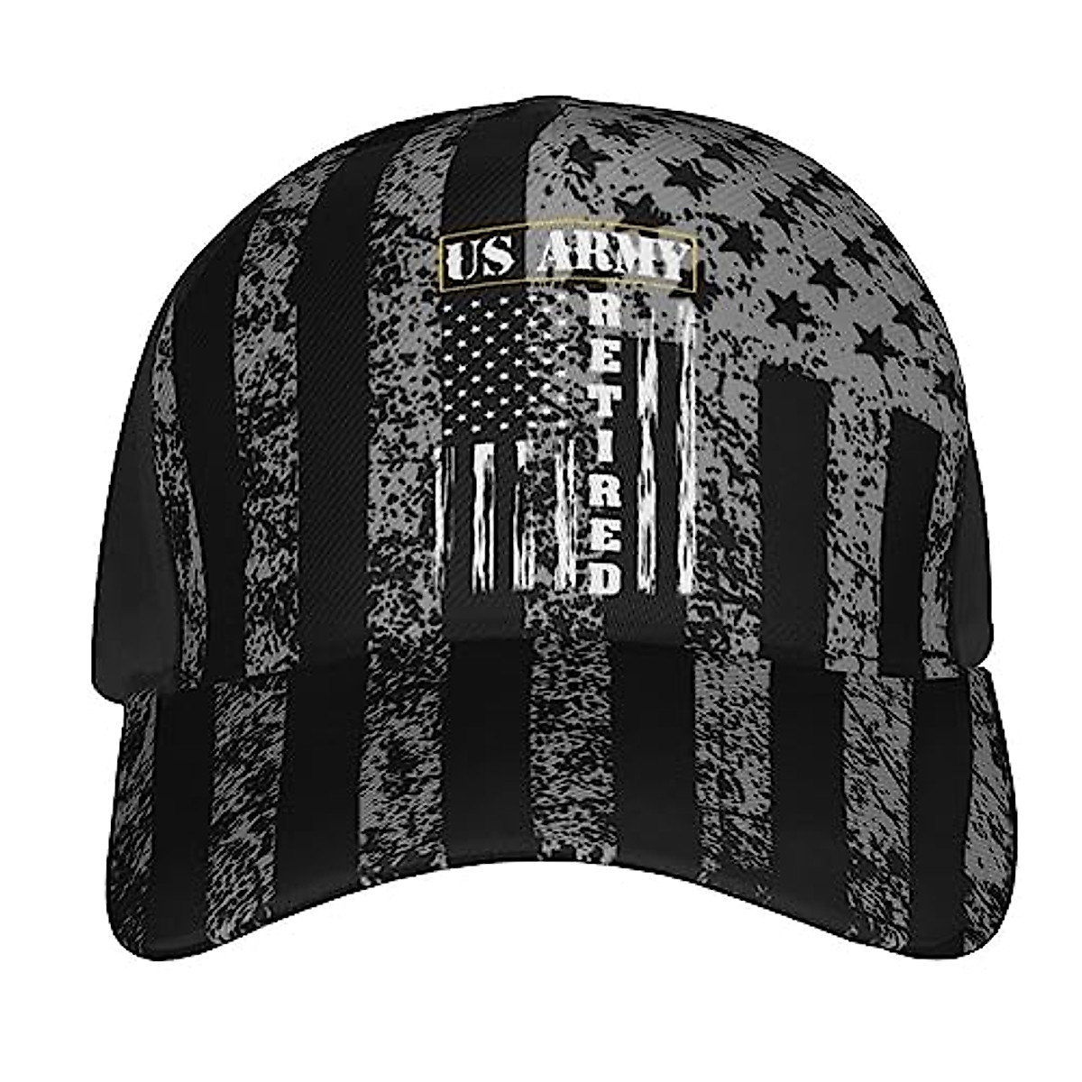 Tavos Army Retired American Flag Trucker Hat for Men - Baseball Snapback Cap Outdoors American Flag