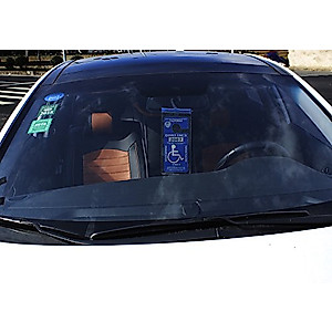 Handicapped Parking Placard Holder - Disabled Placard Protective Mirror Tag Holder with Larger Hanger by Tbuymax(Set of 4)