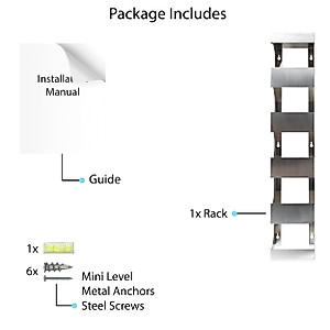 brightmaison Alex Wine Rack Wall Mounted, Wine Bottle Holder for 5 Bottles, Kitchen Organization and Wine Storage Stainless Steel