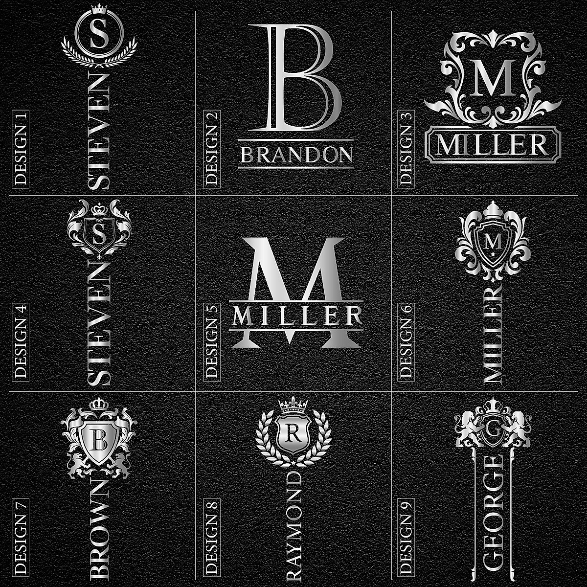 Gifts for Men, Personalized Cocktail Shaker Set - 9 Design Option w/Custom Name, 24 Oz Black Stainless Metal Martini Shaker, Ice Strainer, Jigger, Mixing Spoon - Margarita Shaker, Bartender Kit #5