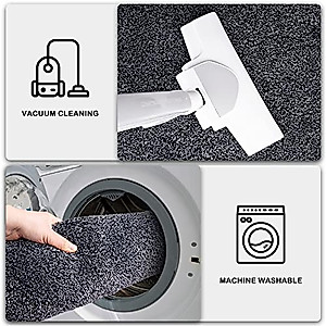 PURRUGS Dirt Trapper Indoor Door Mat 20" x 31.5", Non-Slip Machine Washable Entrance Rug, Shoes Scraper, Dog Door Mat, Super Absorbent Welcome mat for Front Door, Entry, Muddy Wet Shoes and Paws