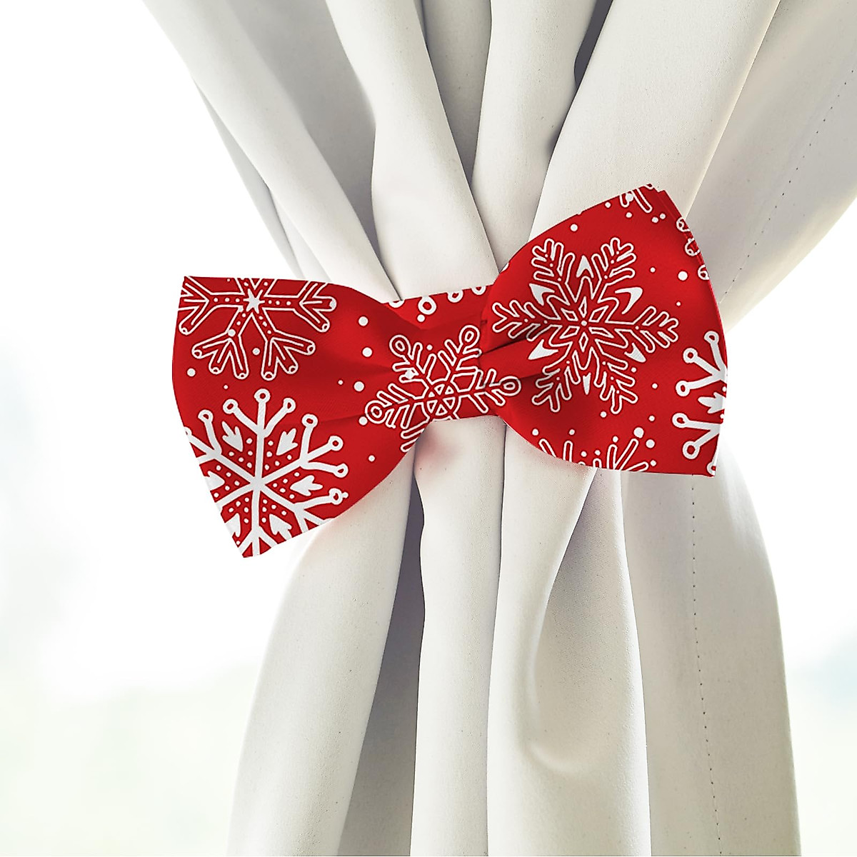 Whaline 12Pcs Christmas Cotton Fabric Bundles White Red Xmas Tree Snowflake Reindeer Printed Fat Quarters Holiday Sewing Fabrics for DIY Handmade Crafting, 18 x 22 Inch