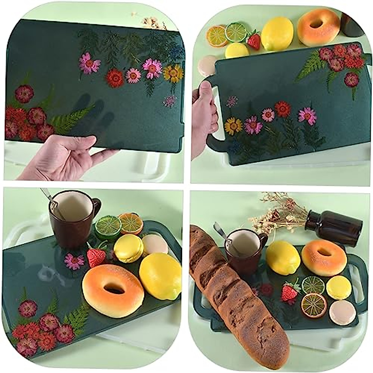 Anneome Food Tray Mold Resin Coasters Silicone Container Food Trays Trinket Container Molds DIY Casting Epoxy Molds Tray Casting Mold Resin Epoxy Mold Silicone Tray Mold Jewelry