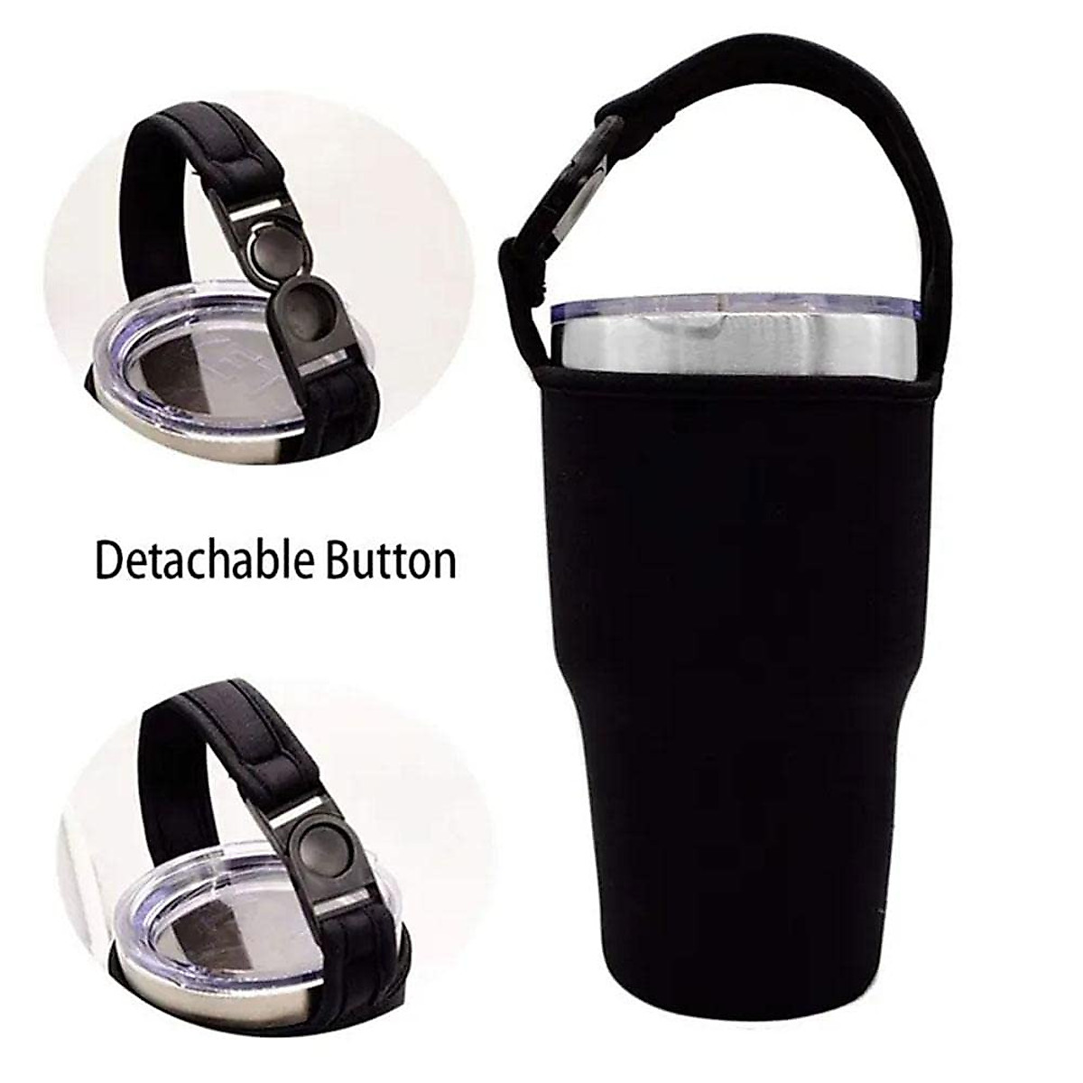 Tumbler Carrier for Stanley 30oz, Carrier Holder Pouch for 30 oz Insulated Tumbler Coffee Cup, Tumbler Carrier with Strap
