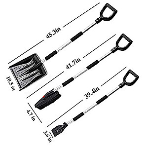 3-in-3 Snow Shovel Kit Snow Shovel with Ice Scraper and Snow Brush, Collapsible Snow Sand Mud Removal Tool for Garden, Camping, Car and Other Outdoor Activities