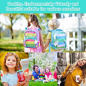 Mumufy 10 Set Silicone Travel Straws with Case Reusable Straws Foldable Drinking Straw Collapsible Portable Straw Set for Party Cold or Hot Straw with 10 Carry Cases 10 Cleaning Brushes 8.66 Inch Long