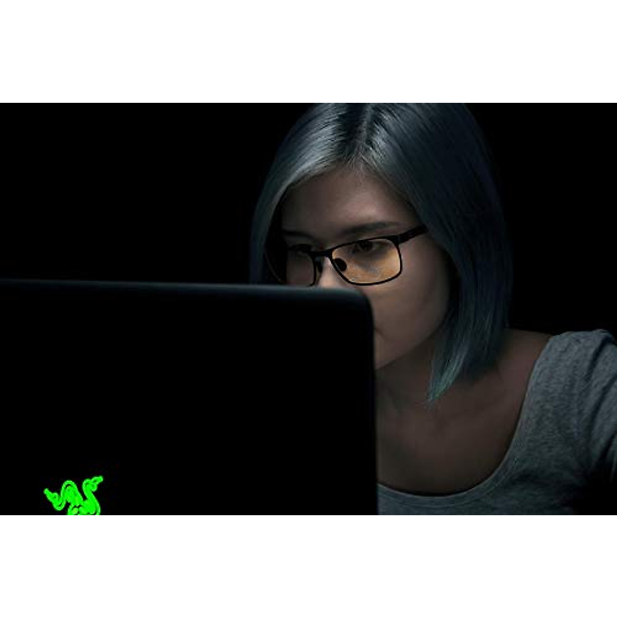 GUNNAR - Razer Edition Gaming Glasses - Blocks 65% Blue Light - FPS, Onyx, Amber Tint