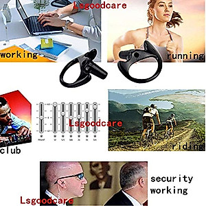 Replacement Acoustic Tube with Earbud Compatible for Motorola Kenwood Midland Two Way Radio- Lsgoodcare Replacement Coil Tube Black +2 Way Radio Open Ear Insert Earmold Ear Bud Ear Piece Medium Black