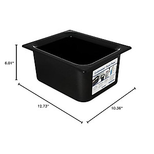 Carlisle FoodService Products CM110103 Coldmaster Insulated Food Pan, 1/2 Size, 6 quart, Black