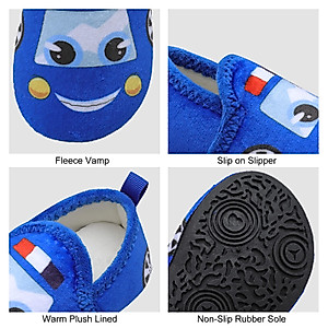 L-RUN Kids Slippers Boys/Girls Nonslip Indoor House Slipper Shoes Blue 6.5-7.5 Toddler=EU24-25