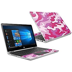 MightySkins Skin Compatible with HP Pavilion x360 15.6" (2018) - Pink Camo | Protective, Durable, and Unique Vinyl Decal wrap Cover | Easy to Apply, Remove, and Change Styles | Made in The USA