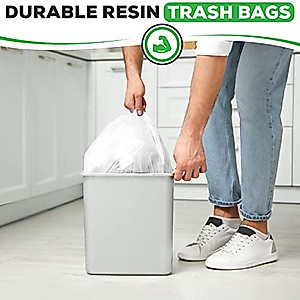 C&S Event Supply Co. Clear 7-10 Gallon Trash Bags - Un-Scented & Disposable Garbage Bags - Leak Proof & 6 Micron Thickness Plastic Bags - Trash Cans Liner for Kitchen, Bathroom & Office (200 Count)