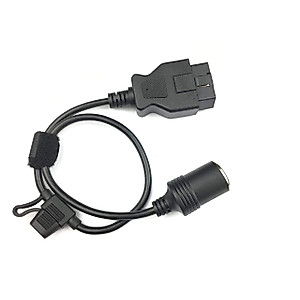 OBD2 to Cigarette Lighter Female Connecter Vechile Car Constant Power Cable 16AWG Safely with 15A Fuse