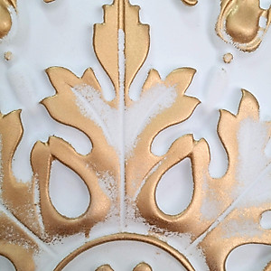 TD18 Arctic Sun Faux Tin Glue up, Drop in Ceiling Tile , Pack of 10 2'X2' Tiles. Covers 40 sq.ft. Easy to Install, Great for DIY Projects, Ideal for Restaurants, Beauty Salons Ceilings