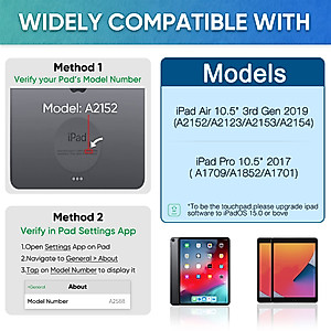 doqo iPad pro 10.5 Keyboard Case, iPad Air 3rd Gen case with keyboard,Detachable 360° Protective case with 7 Colors Backlight, Bluetooth Keyboard with Touchpad for ipad air 3 and iPad Pro 10.5 inch