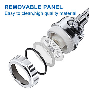 Sink Faucet Attachment, Movable Kitchen Faucet Head 360° Rotatable Faucet Sprayer Head Replacement Water Saving Faucet Extender,Anti -Splash,3 Modes, Chrome Faucet Head for Kitchen and Bathroom