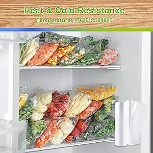 Food Storage Bags, 14”X20” Clear Plastic Produce Bag for Fruits,Green Bag, Keep Fresh Produce Bags, Food Saver Storage for Fruits, Bread,Vegetables and Flowers, Clean Bag, ,Kitchen ,1 Roll 350 Bags