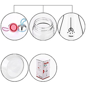 Keemanman Creative Bulb Cup,BPA Free Glass Travel Tea Mug,Cute Water Bottle with Neoprene Sleeve 14 Ounce (yellow)