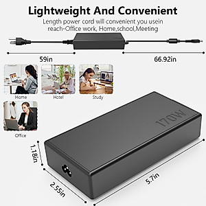 170W ThinkPad Charger Fit for Original Lenovo ThinkPad P50 P51 P52 P53 P70 P71 P73 SA10R16886 ADL170SCC3A Laptop