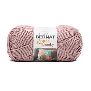 Bernat Yarn Softee Chunky Yarn, Big Ball, 14 Oz, Gauge 6 Super Bulky, Gray Rose