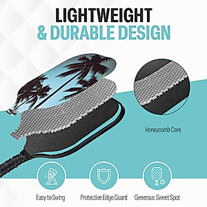 Palms-O-Aces Carbon Fiber Pickleball Paddles – Lightweight & Durable Pickleball Rackets for Adults - Enhanced Spin Texture - Toray 700 Graphite Pickleball Paddle - Cover Included