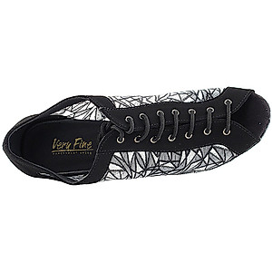 Womens Ballroom Dance Shoes Party Salsa Practice Dance Shoes Black Nubuck & #51 Mesh 1643EB Comfortable - Very Fine 2" Heel 8 M US [Bundle of 5]