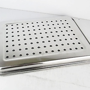 BESTonZON Drip Tray Stainless Steel Tea Drinks Serving Tray Hollow Tea Tray Serving Tray for Tea Serving Tray, Tea