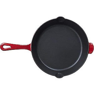 Cuisinart Chef's Classic Enameled Cast Iron 10-Inch Round Fry Pan, Cardinal Red