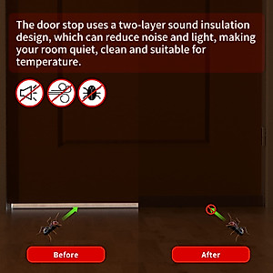 Door Draft Stopper, Cuttable Draft Stopper for Bottom of Door, Strong Adhesive Door Sweeps for Exterior Doors 39” Length (White)