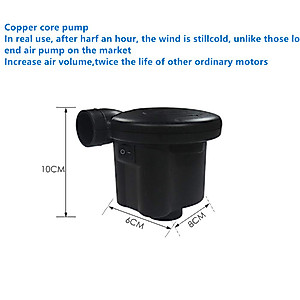 Berocia 6.56ft Electric Air Pump Air Mattress Pump Car Adapter Plug in for Inflatables Balloons Air Bed Pool Toy Raft AC Pump Quick-Fill Inflator Deflator (Both Car Adapter and Home Charger Air Pump)