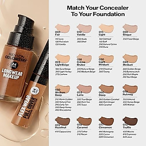Revlon Liquid Foundation, ColorStay Face Makeup for Combination & Oily Skin, SPF 15, Medium-Full Coverage with Matte Finish, Rich Tan (350), 1.0 oz
