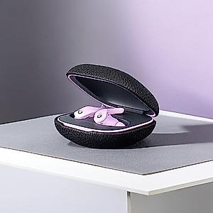 Case Cover for Beats Fit Pro Wireless Earbuds Leather Full Body Protective Case Anti-Lost Shockproof Waterproof Compatible with Beats Fit Pro (Black)