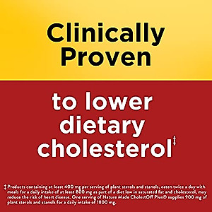Nature Made CholestOff Plus, Dietary Supplement for Heart Health Support, 100 Softgels, 25 Day Supply
