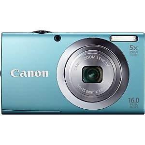 Canon PowerShot A2400 IS 16.0 MP Digital Camera with 5x Optical Image Stabilized Zoom 28mm Wide-Angle Lens with 720p Full HD Video Recording and 2.7-Inch LCD (Blue)