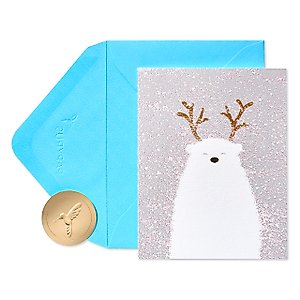 Papyrus Boxed Christmas Cards with Envelopes, Holiday Cheer, Polar Bear (20-Count)