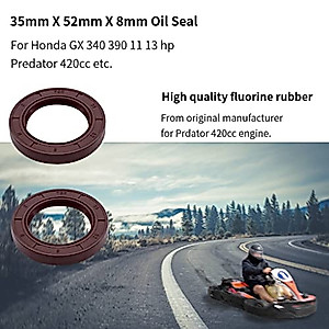 35X52X8mm Oil Seal for Honda Gx390 Gx340 Predator Champion Duromax Generac 420 389 439 459 cc 91201-ZE3-004