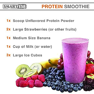 Smart138 100% Pure Micellar Casein Protein, No Junk No Fillers - Cold Processed, Gluten-Free, RBST/rBSH-Free, Non-GMO, USA, Keto, Zero Carb, Natural BCAAs (1000g / 2.2lbs, Unflavored)