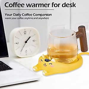 PUSEE Mug Warmer,Coffee Warmer for Desk Coffee Cup Warmer Auto Shut Off,Smart Candle Warmer with 3 Temp Settings,Electric Beverage Warmer Plate for Coffee,Cocoa,Tea,Water and Milk (Not Include Cup)